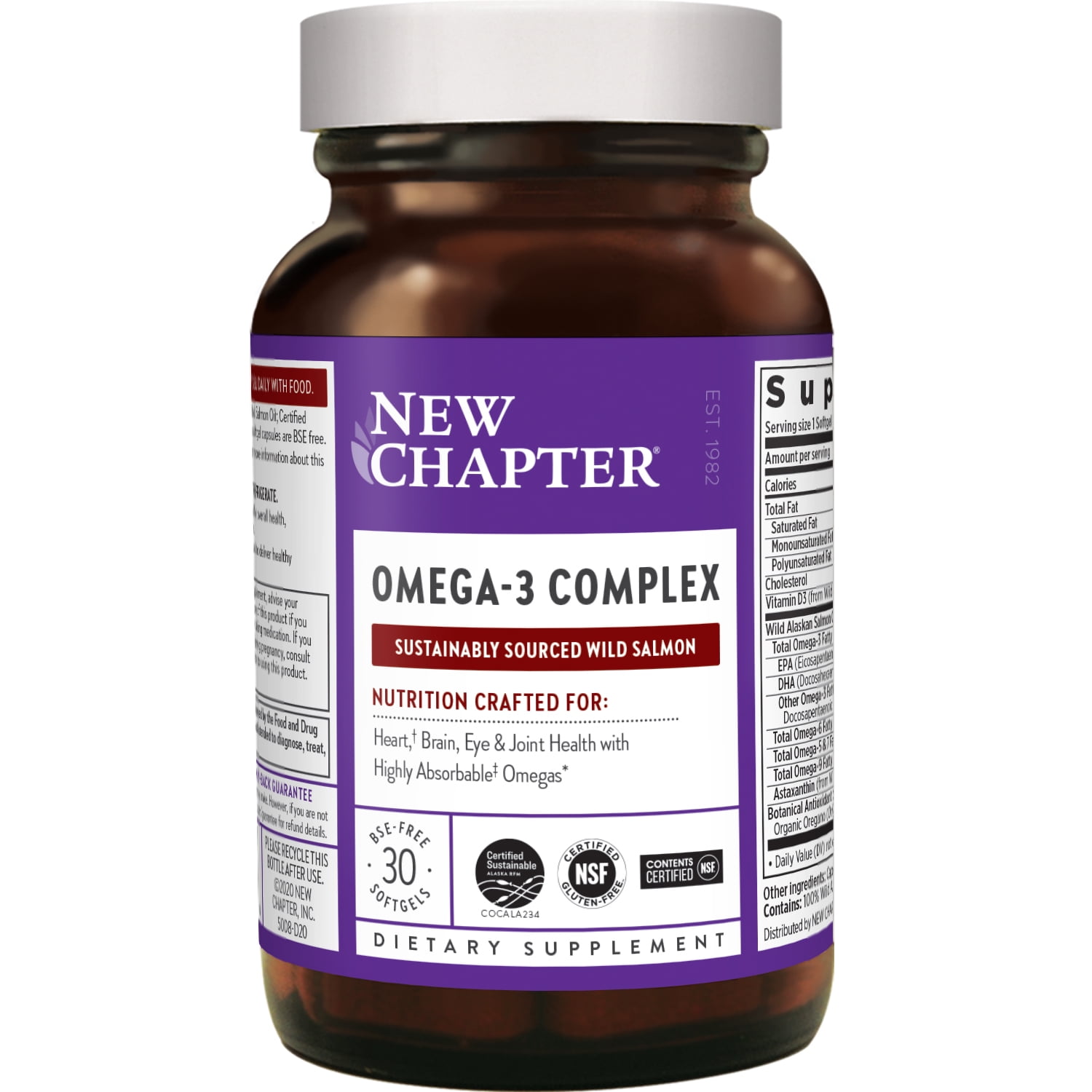 New Chapter Omega-3 Complex 1000mg 30 Softgels - Walmart.com