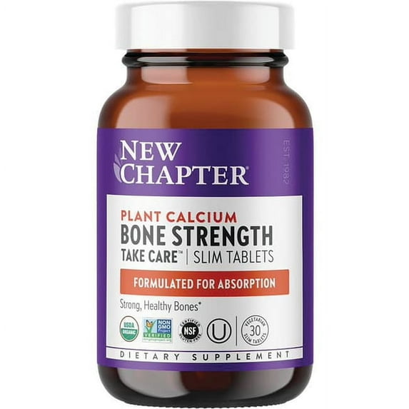 New Chapter Organic Plant-Based Calcium Supplement, Bone Strength Take ...