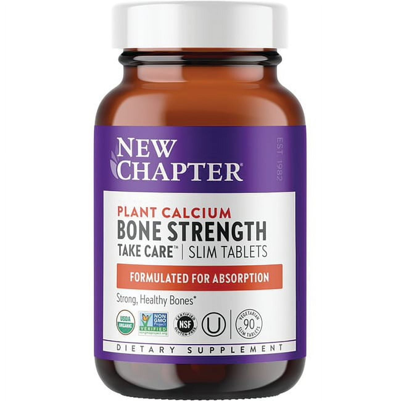 New Chapter Plant Calcium Bone Strength Take Care - Slim Tablets 90 Veg ...