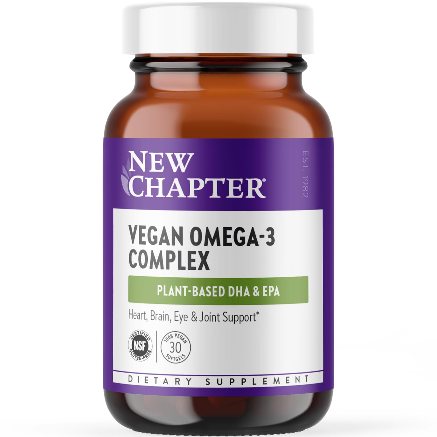 New Chapter Vegan DHA, EPA, and DPA KMC2Supplement- Vegan Omega-3 ...