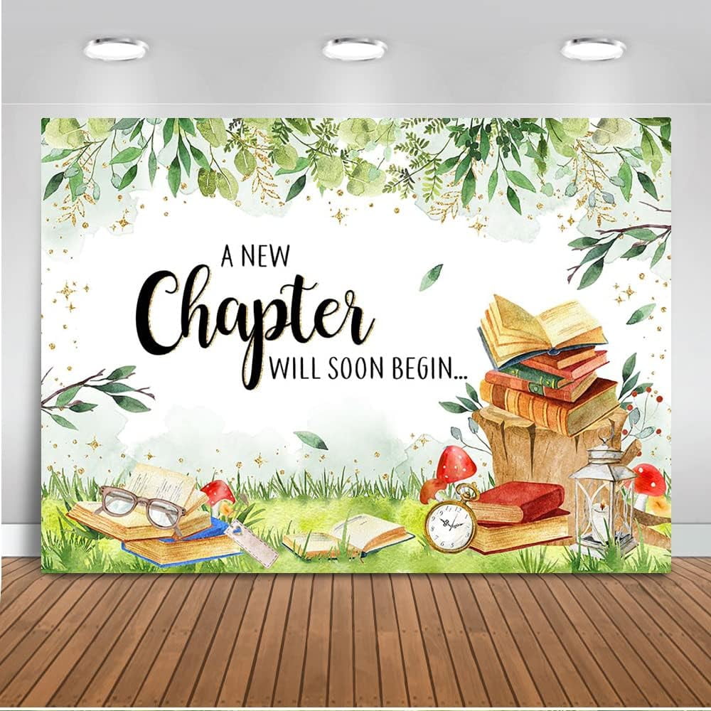 A New Chapter Will Soon Begin Backdrop Farewell Party Decorations ...