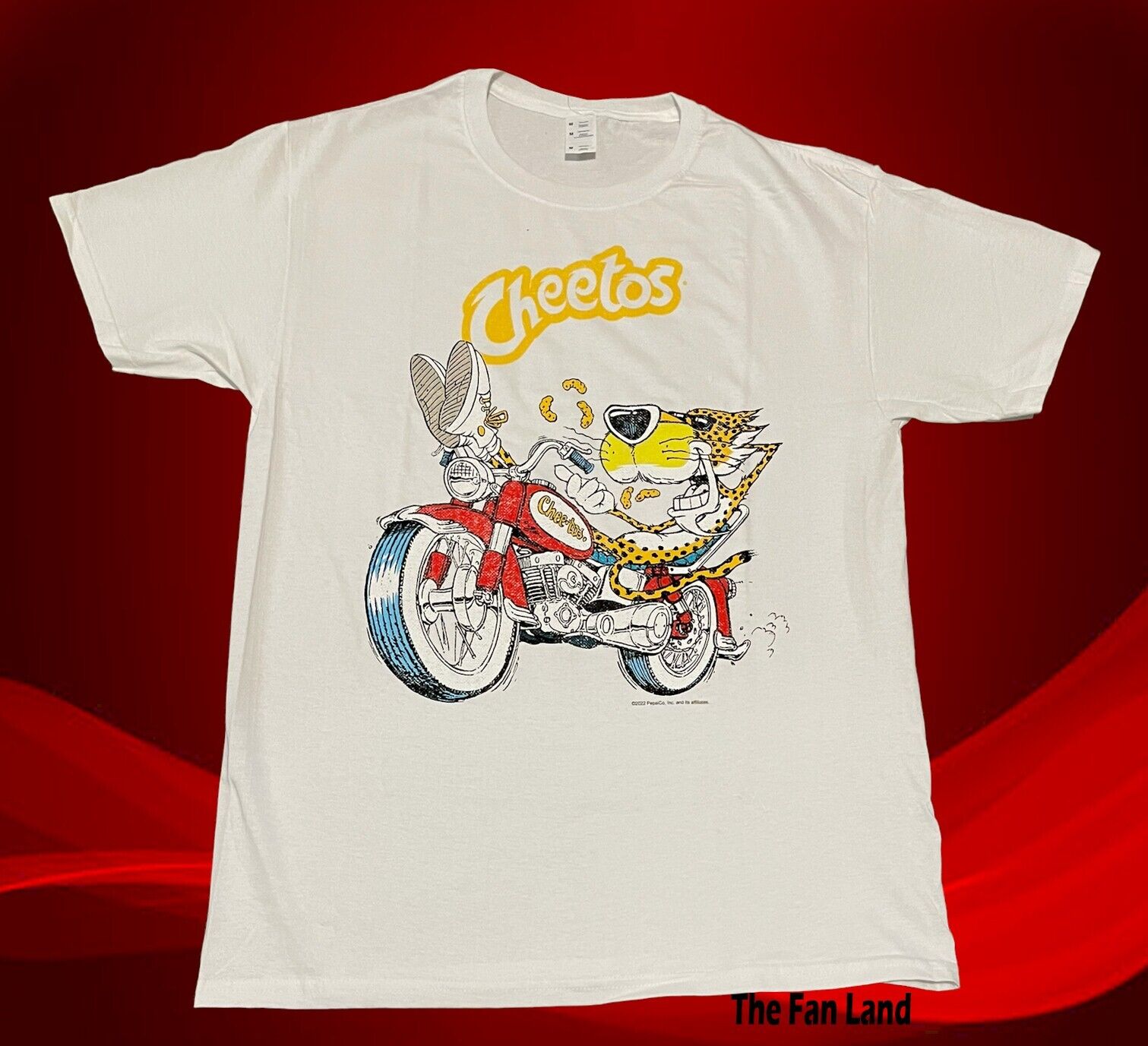 New Cheetos Chester Cheetah Motorcycle Mens Classic Vintage T-Shirt ...