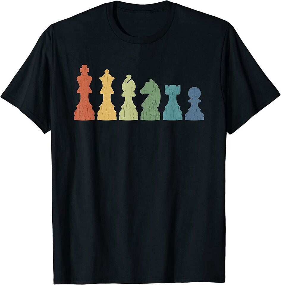 New Chess Pieces Board Game Lover Player Themed Chess Funny T-Shirt USA ...