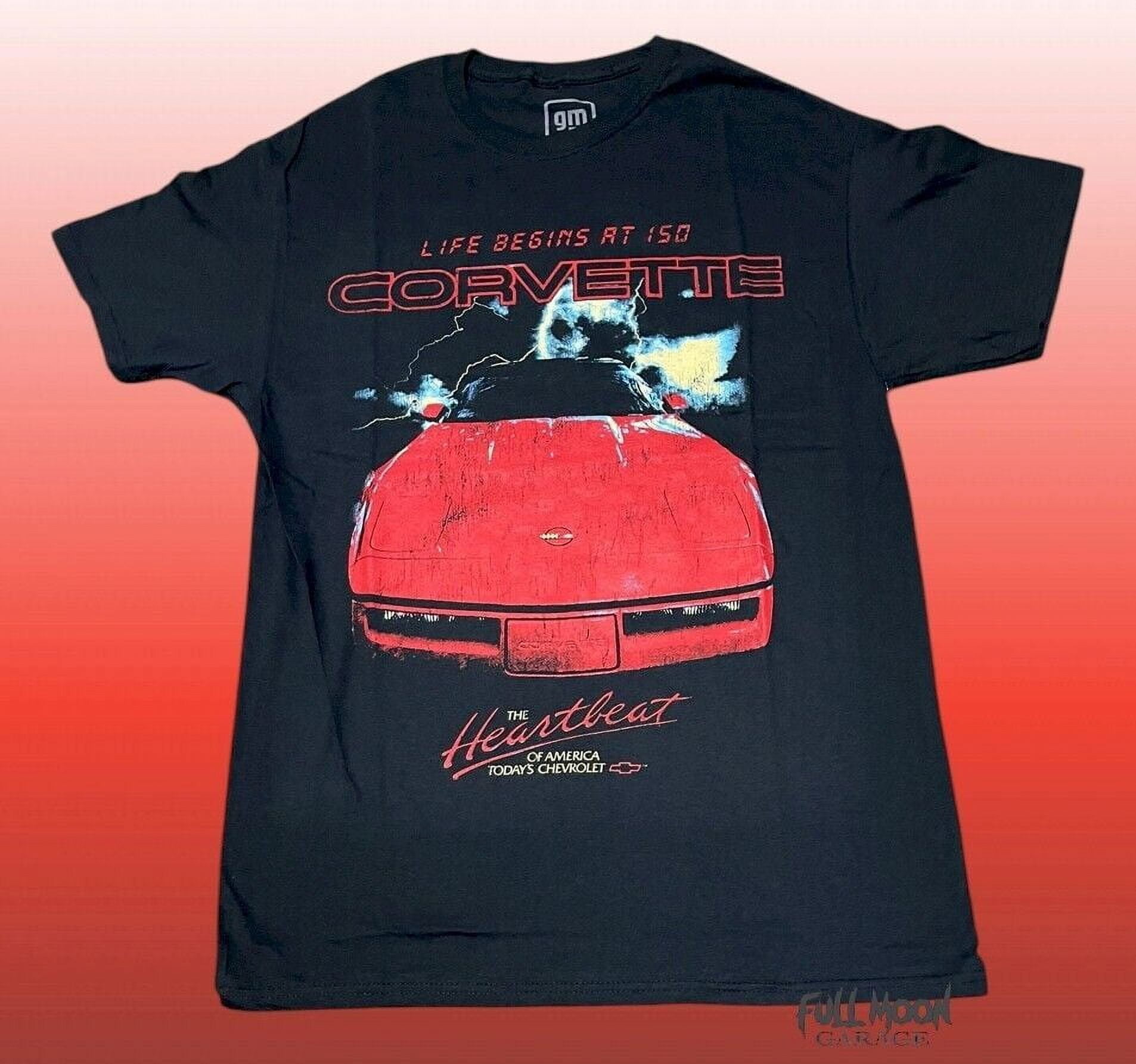 New Chevy Chevrolet Corvette Cars Black 90s Classic Men's Throwback T ...