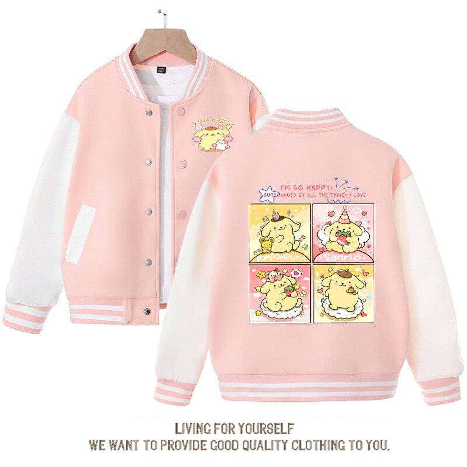New Children's Autumn Clothing Kawaii Anime Sanrios Pompompurin Coat ...