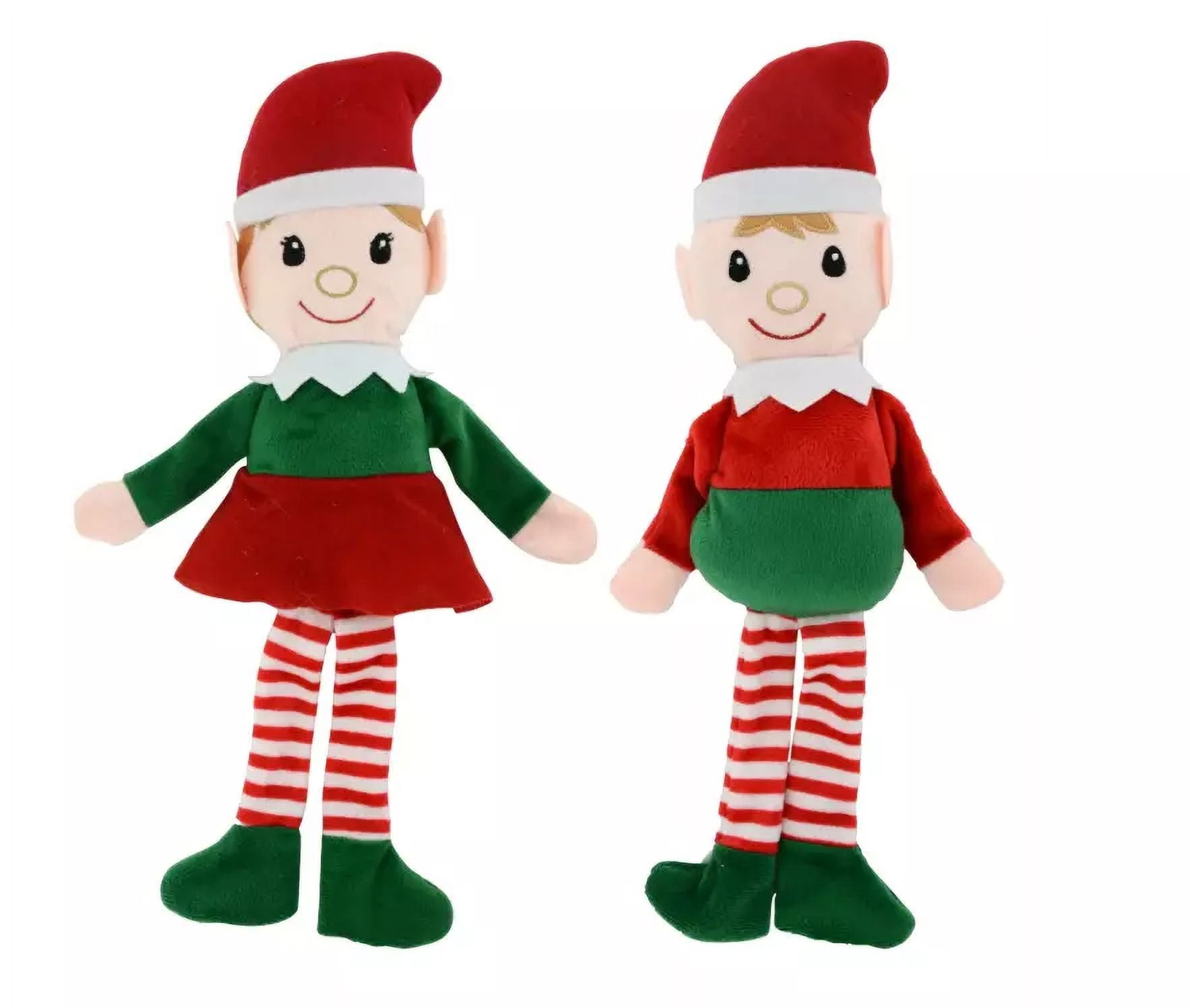 New Christmas House Plush Elf Set Boy and Girl - Walmart.com
