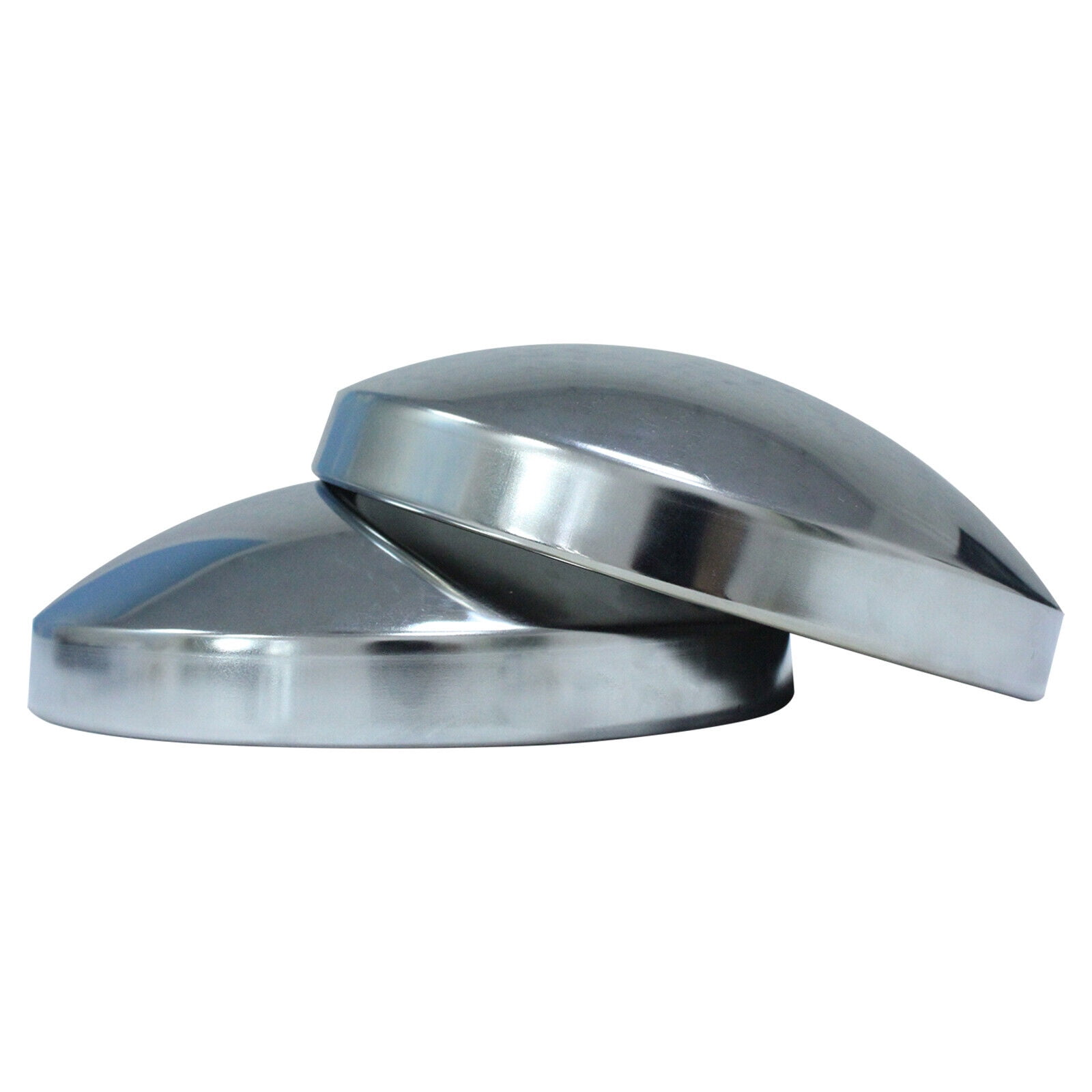 New Chrome Metal 8" Dome Style Hub Caps--Dome Semi Truck 4 x Rear Wheel ...