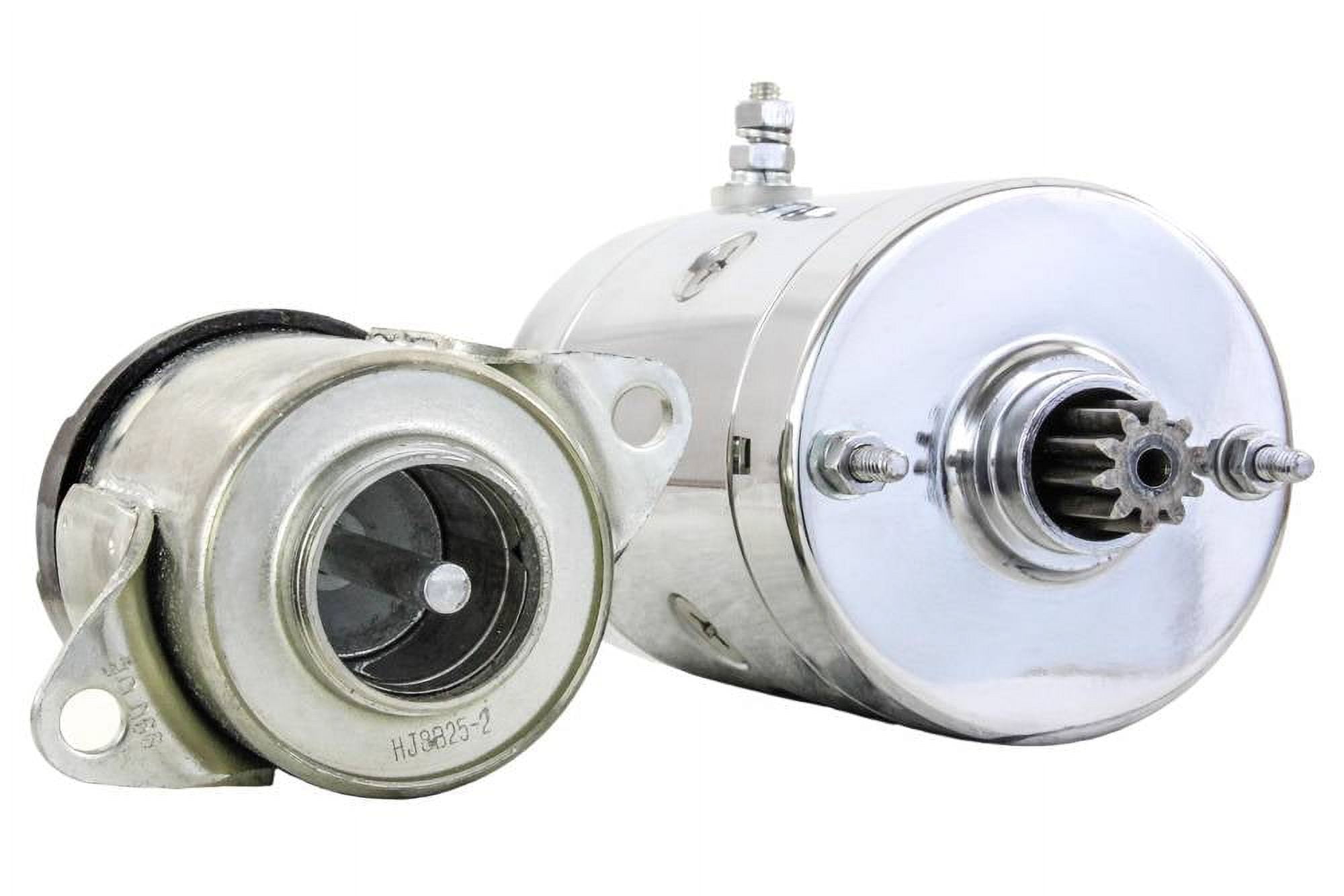 New Chrome Starter Motor And Solenoid Compatible With Harley Davidson ...