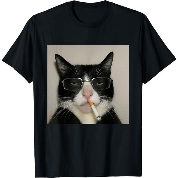New Cigarette Kitty Gen Z Joke Funny Smoking Cat Meme T-Shirt, Smoking ...