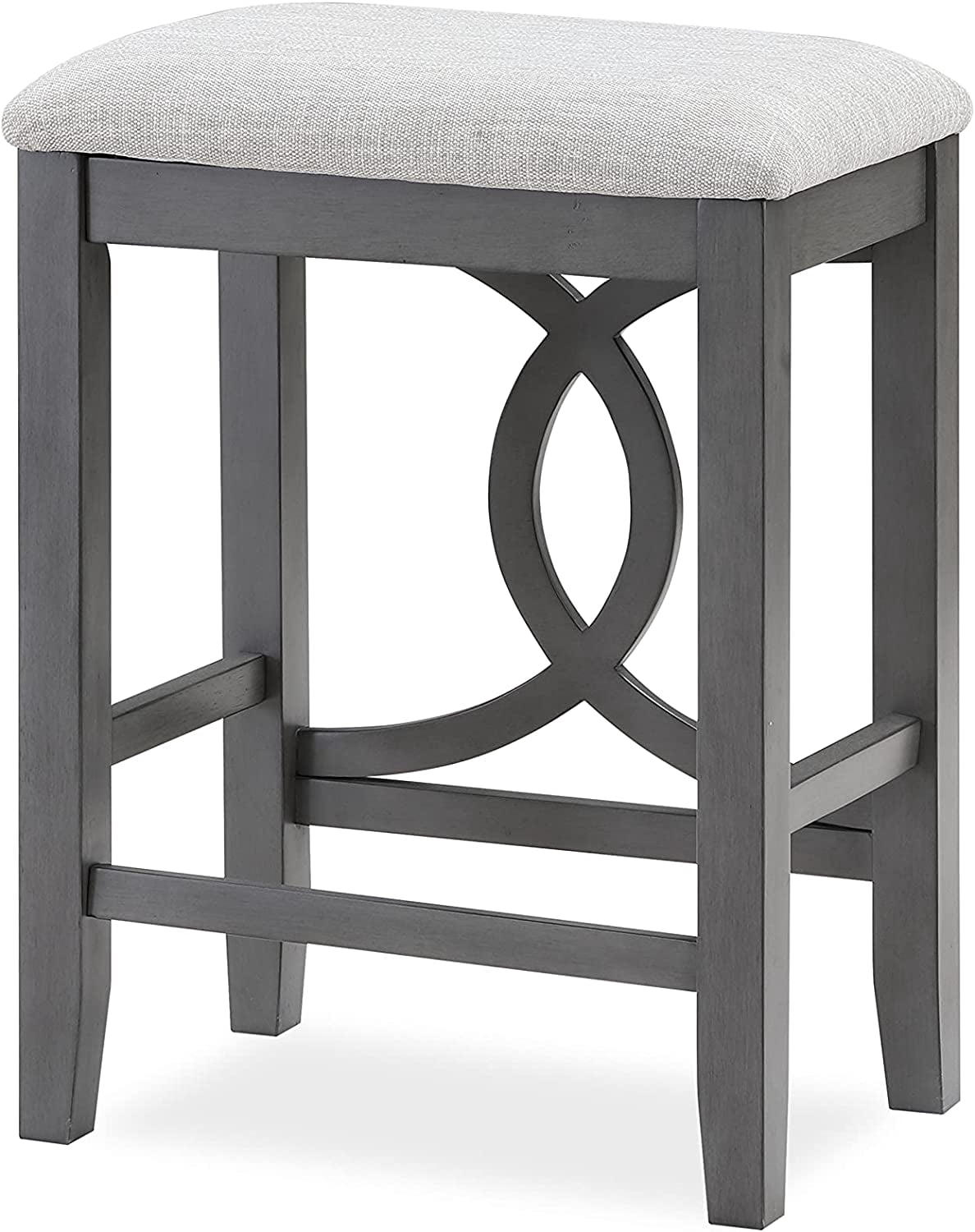 New Classic Bella Solid Wood Counter Stools Set of 2 25.25-inch Bisque ...