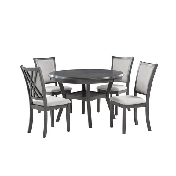 5-Piece Dining Set in Dark Shade | Traditional-Contemporary Style for ...