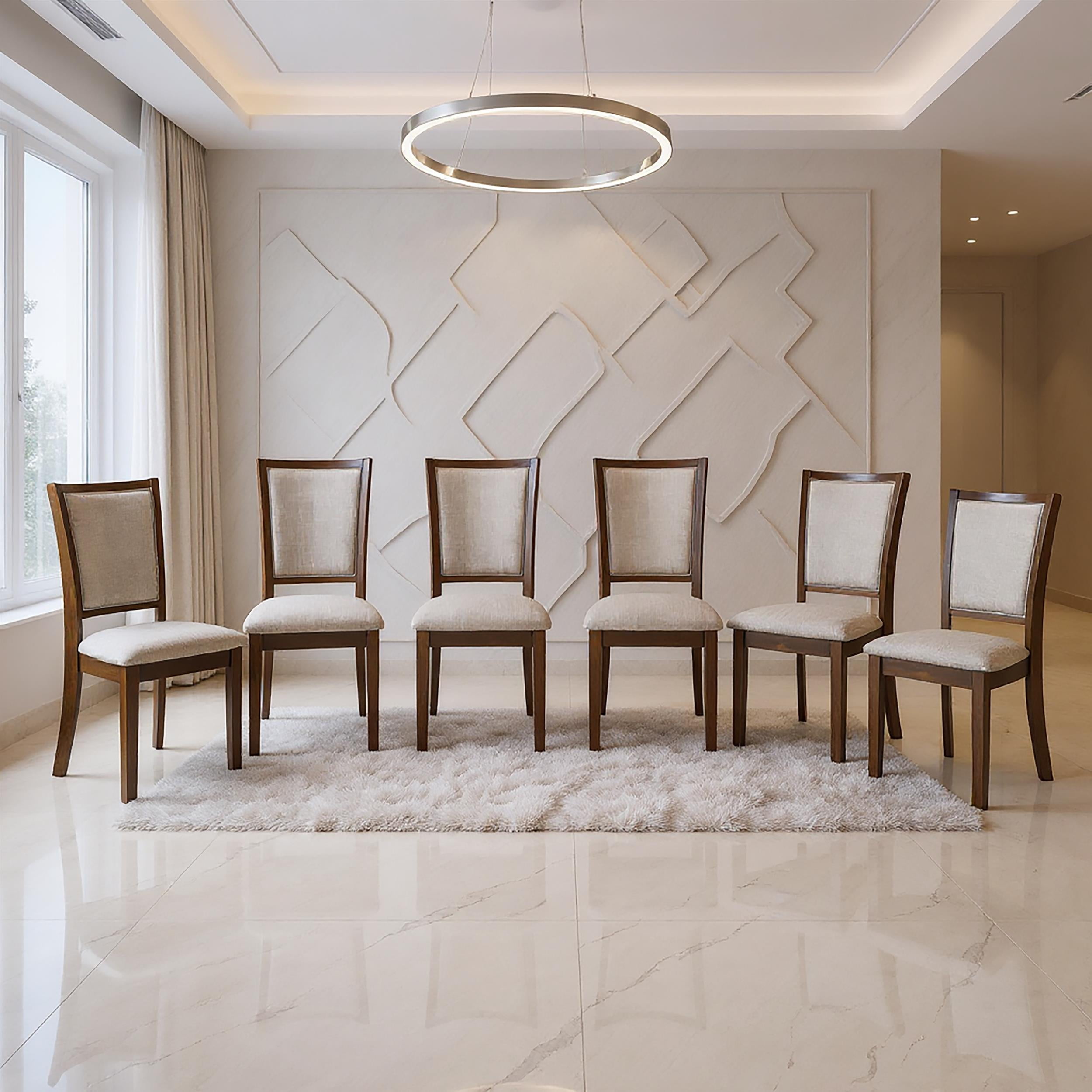 New Classic Furniture Amy Wood Dining Chair in Cherry (Set of 6 ...