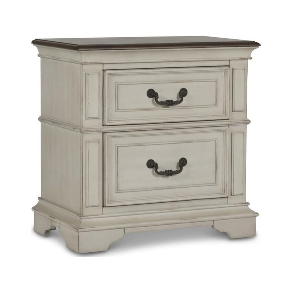New Classic Furniture Anastasia Solid Wood Frame Nightstand in Antique ...