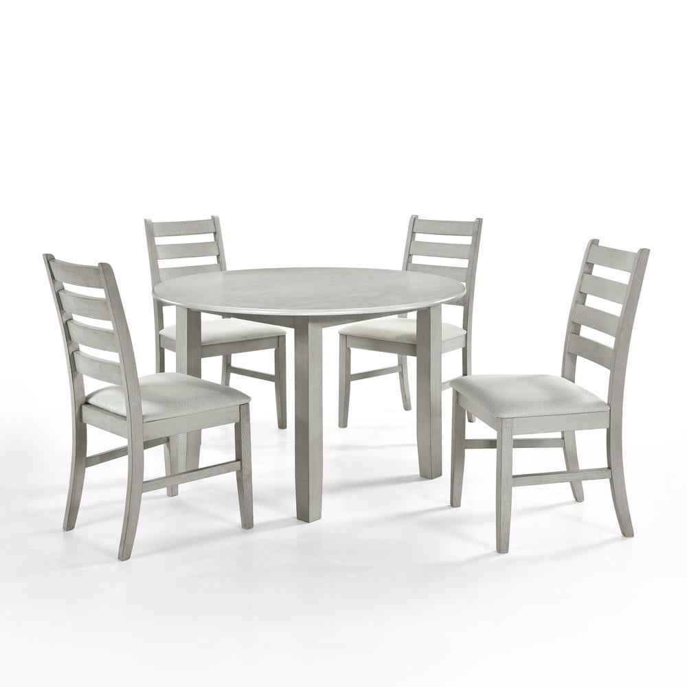 New Classic Furniture Pascal 47" Round Wood Dining Table in Driftwood - Walmart.com