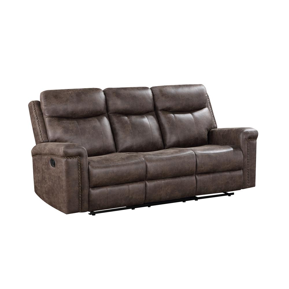 New Classic Furniture Quade Polyester Fabric Sofa with Dual Recliner in ...