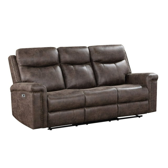 New Classic Furniture Quade Polyester Fabric Sofa with Power Footrest ...