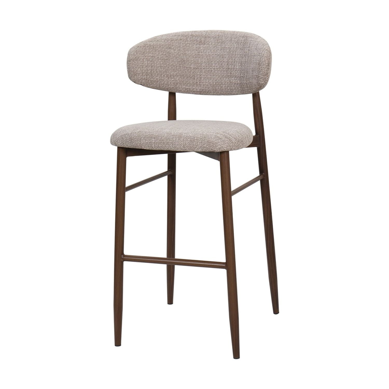 New Classic Furniture Royce Metal and Fabric Bar Chair in Toast/Brown ...