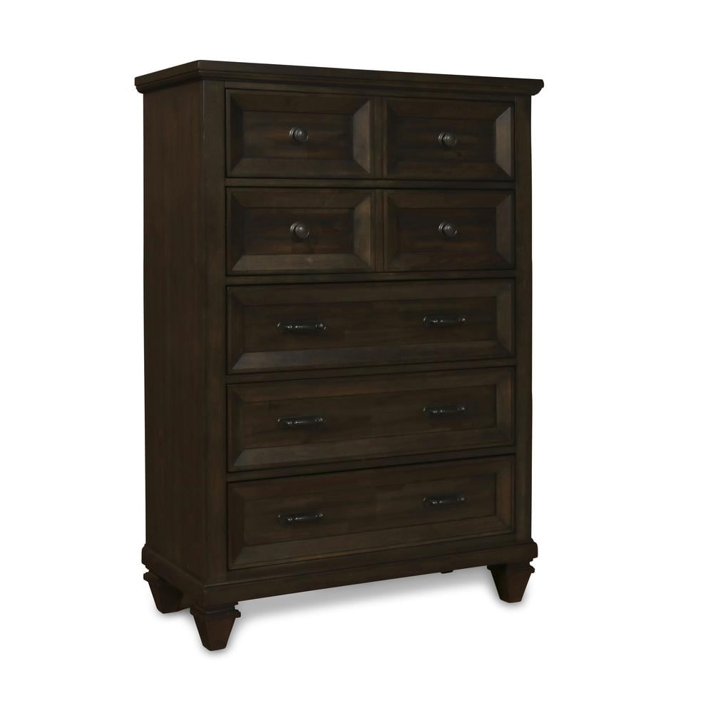 New Classic Furniture Sevilla Modern 5-Drawer Solid Wood Dresser, Tall ...