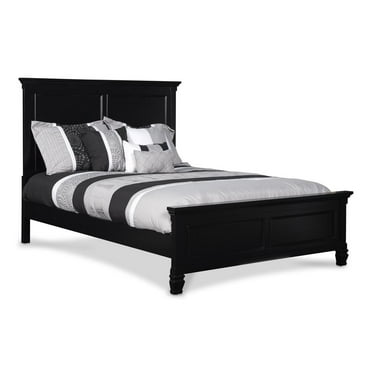 Free Shipping! Roundhill Renova Vintage Black Wood Panel Bed, King Size ...