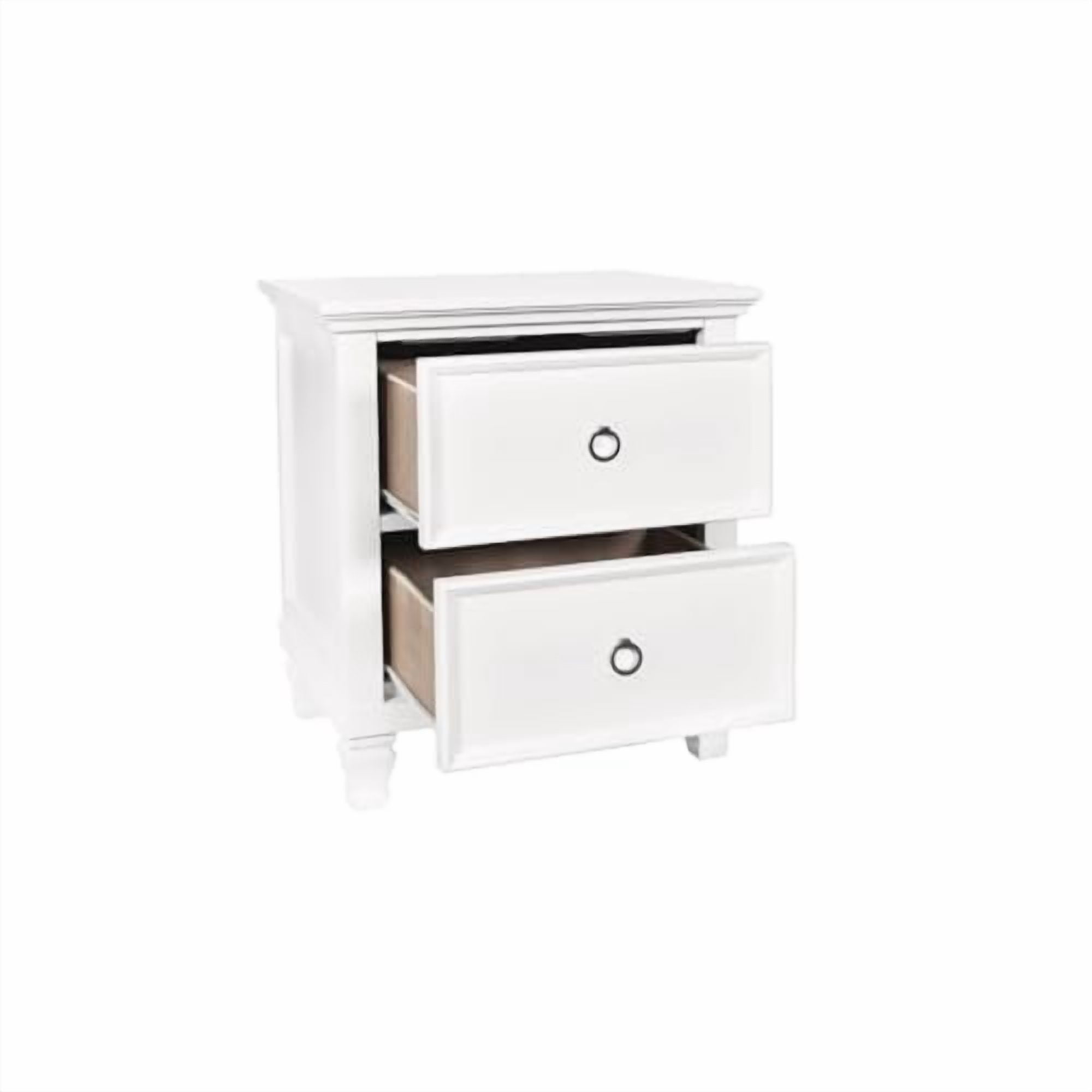 New Classic Furniture Tamarack Wood 2-Drawer Nightstand, White ...