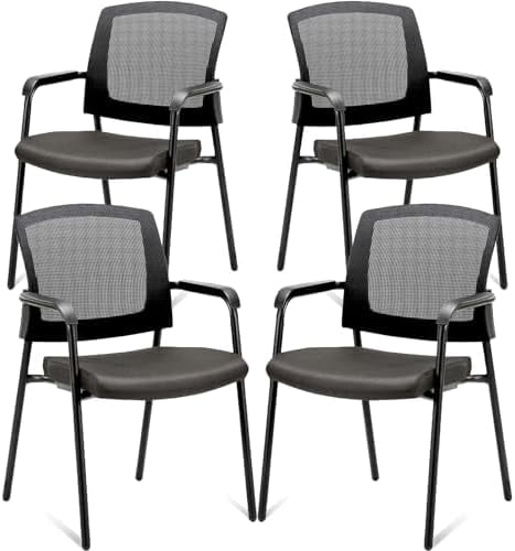 New Classic Reception Guest Chair with Mesh Back and Armrests ...