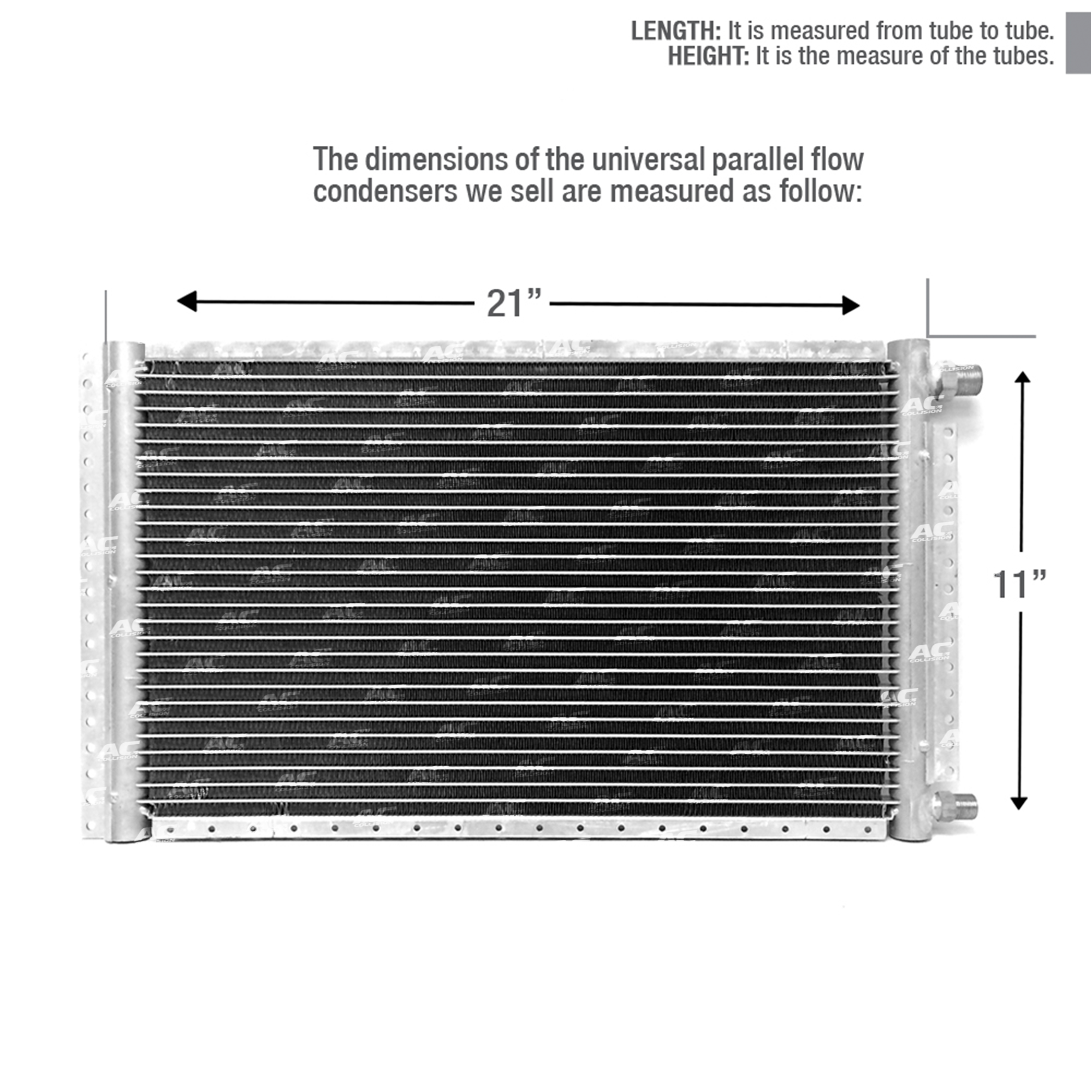 New ClimaParts CNFP1121 Car A/C Condenser Parallel Flow 11 x 21 O-Ring ...