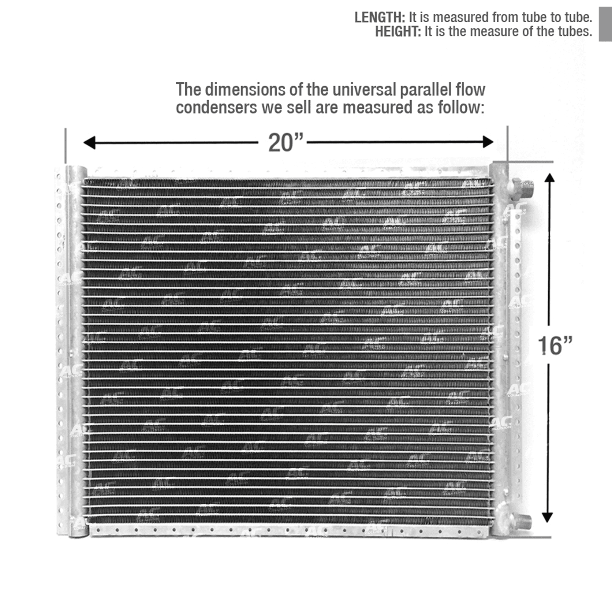 New ClimaParts CNFP1620 Car A/C Condenser Parallel Flow 16 x 20 O-Ring ...