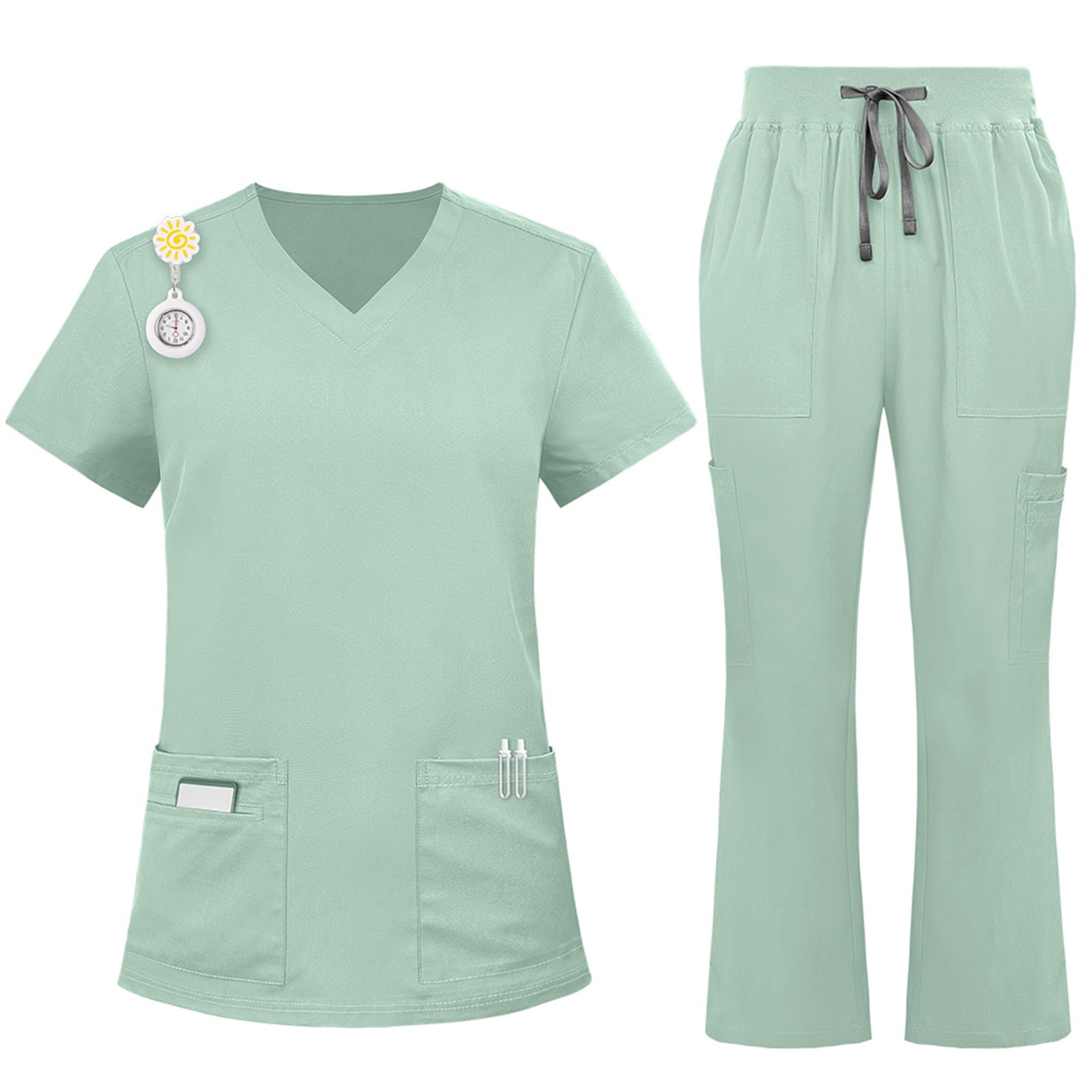 New Clinical Scrubs Top Pants Set Uniforme Mujer Doctor Nurse Surgical ...