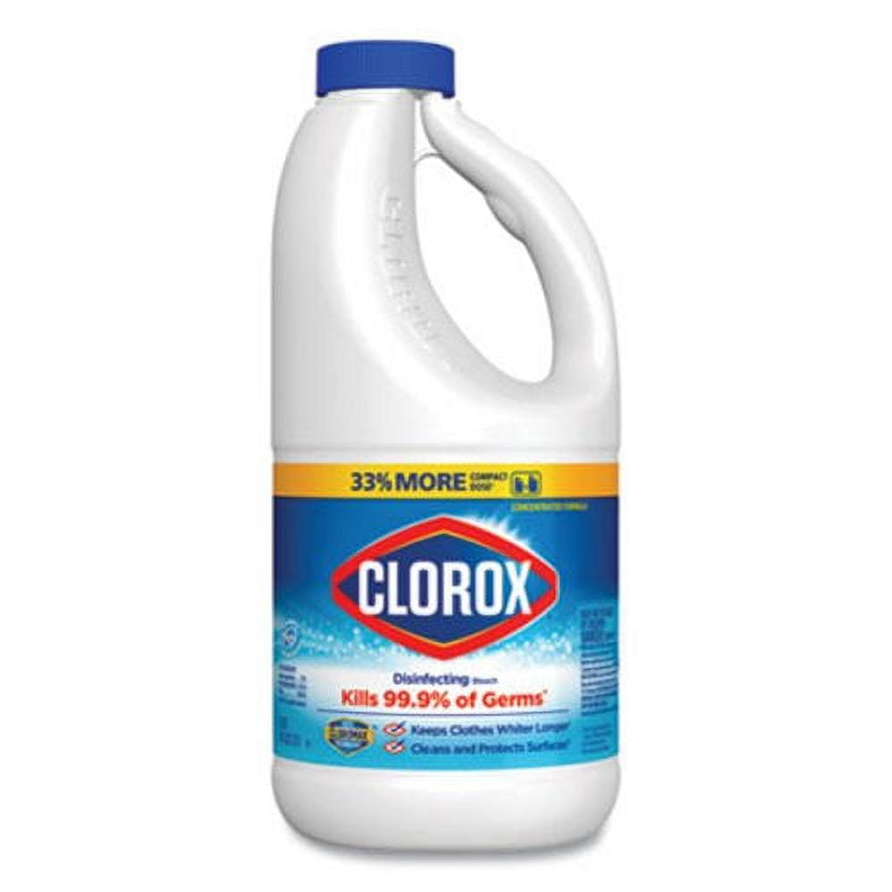 New Clorox Regular Bleach with CloroMax Technology, 43 oz, 6 Bottles ...