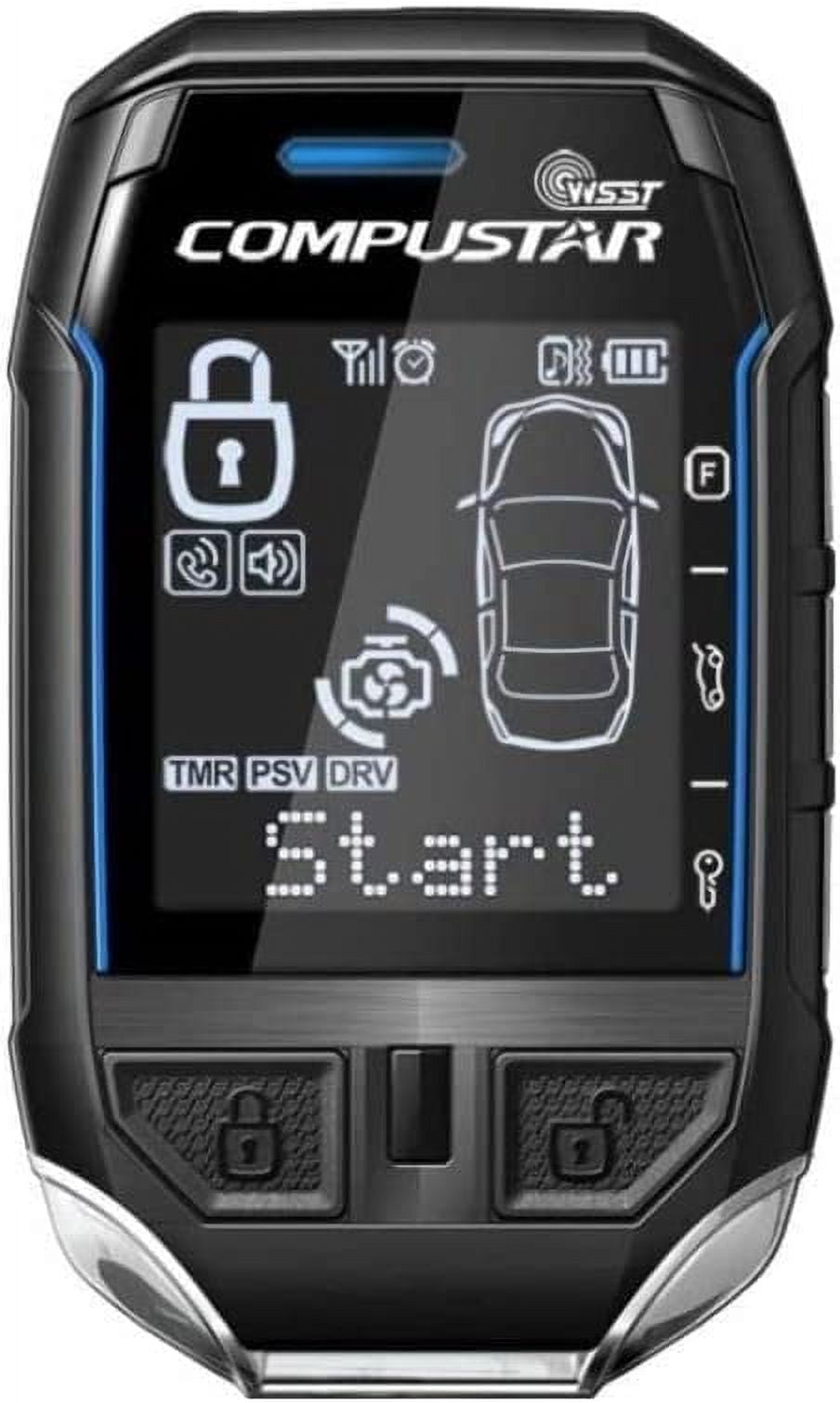 Compustar 2WT11-WSSR 2-Way LCD Remote Control Car Alarm System - 3 Mile ...