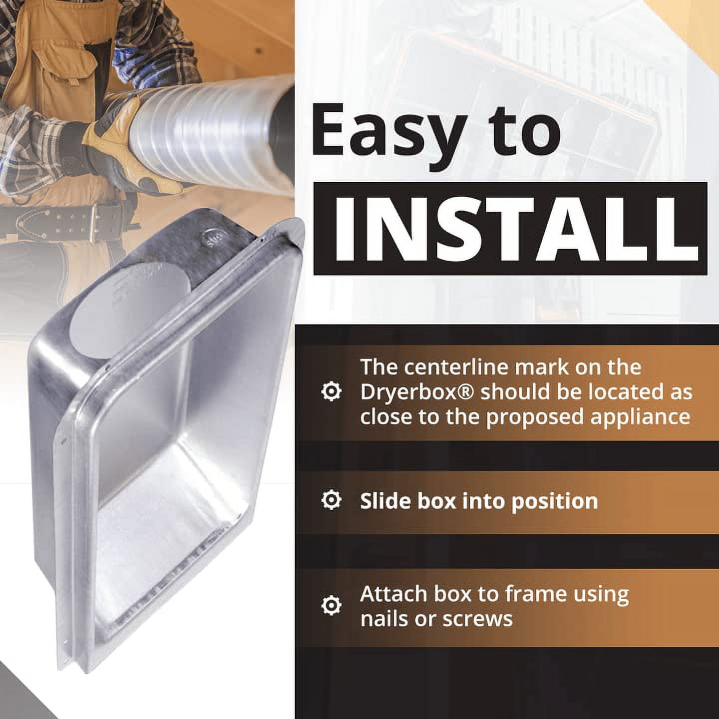 New Construction Dryer Box | Indoor Dryer Vent | Recessed Dryer Vent ...