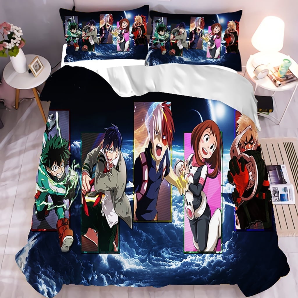 New Cool My Hero Academia Bedding Bed Set Deku Bakugou Todoroki Toga ...