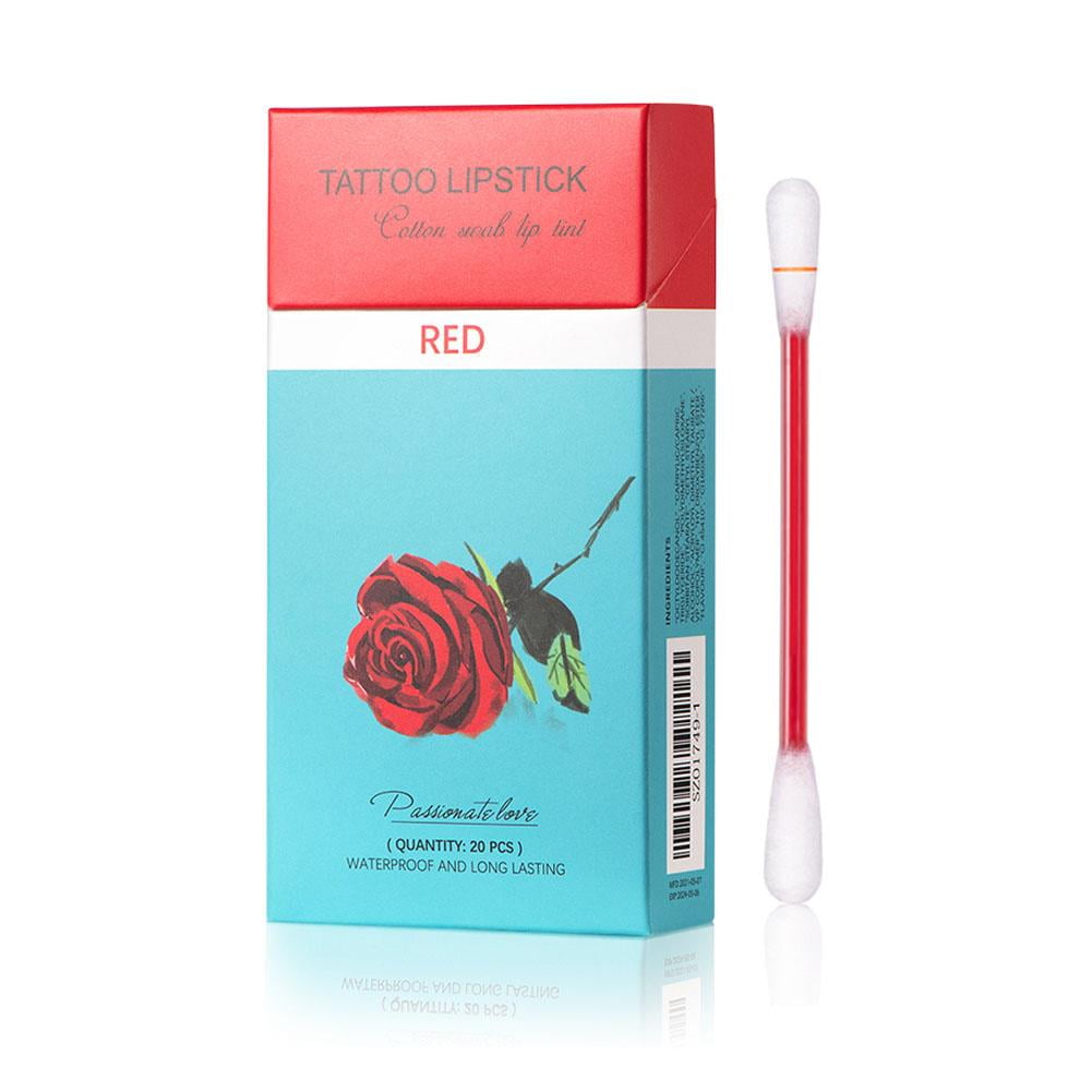 New Cotton Swab Disposable Lip Stain Tattoo Lipstick Set Glos Lip F6C9 ...