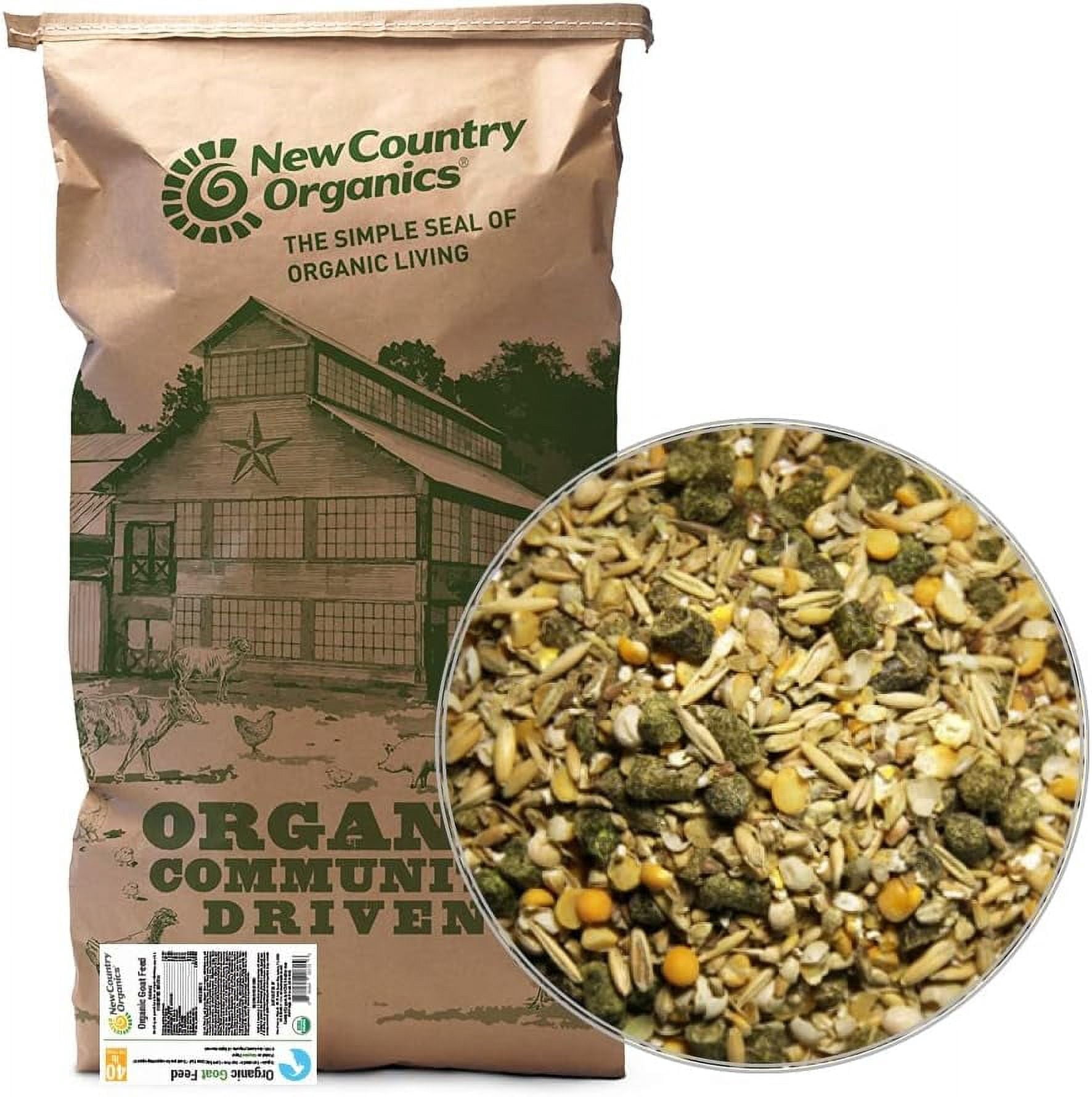 New Country Organics | Goat Feed 40lb | for All Stages of Goats | Daily ...