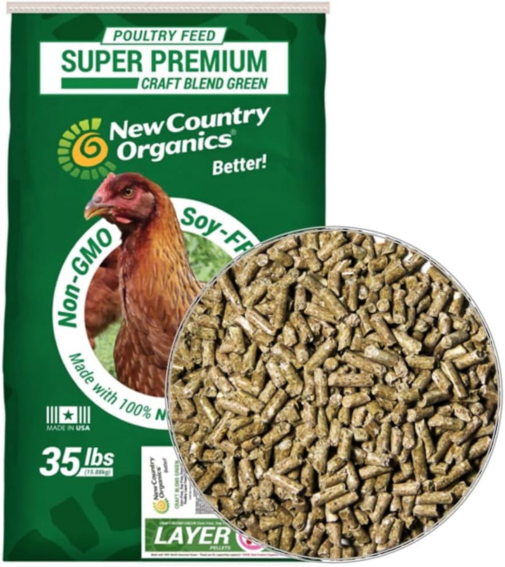 New Country Organics Soy-Free Layer Pellets, 35 lbs - Walmart.com