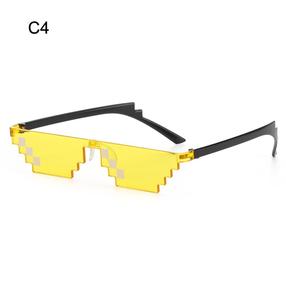 New Creative Pixelated Mosaic Glasses for Men Women Vintage Sunglasses ...