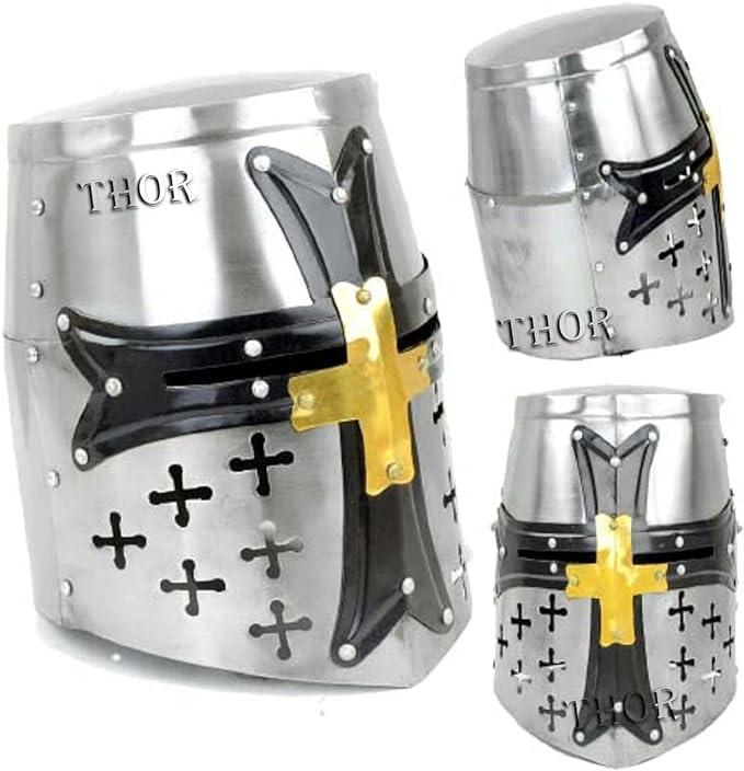 New Crusader Knight Templar Sugar Loaf Armor Helmet Medieval Wearable ...