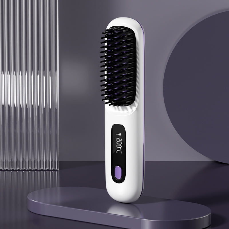 New Crystal Wireless Straightening Comb Rechargeable Ceramic Electronic ...