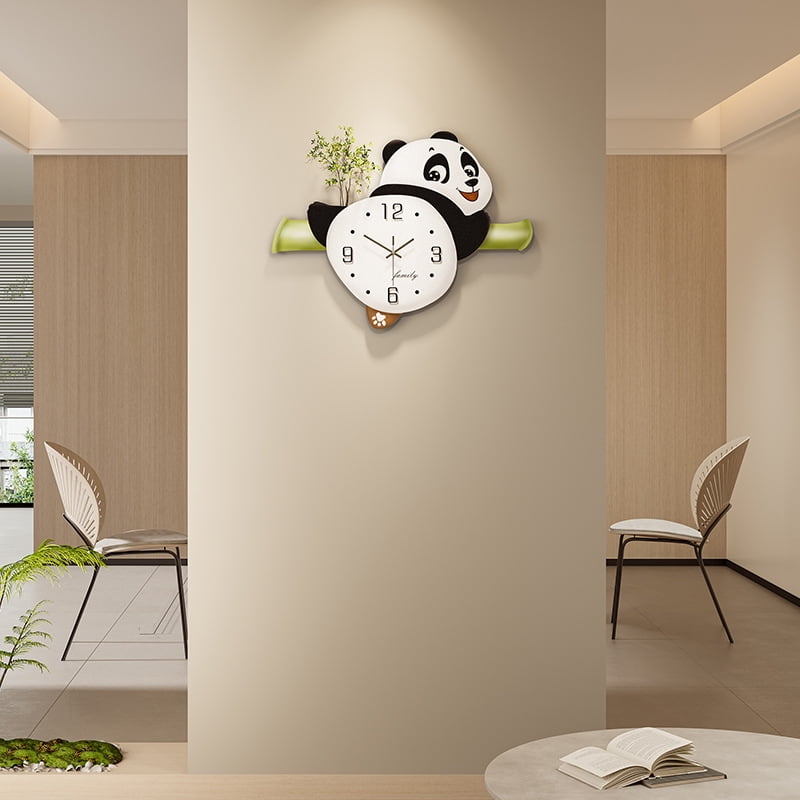 New Cute Pet Panda Clock Living Room Simple Internet Celebrity Pocket ...