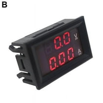 Square Dual Display Indicator Ammeter Voltmeter 2-in-1 Signal Light 22mm LED Meter - Walmart.com
