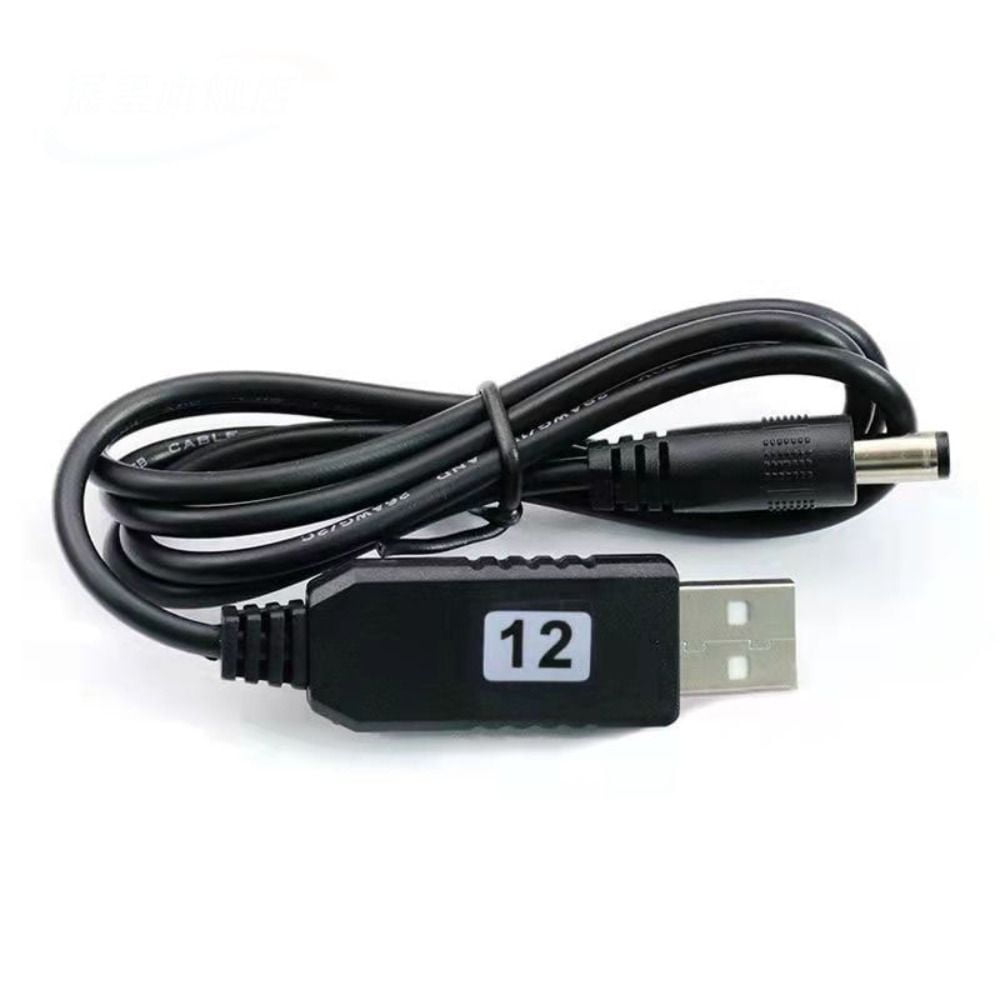 New DC 5V to 9V/12V Step-up Cord USB to DC WiFi to Powerbank Cable Boost Converter 1M Cable ...