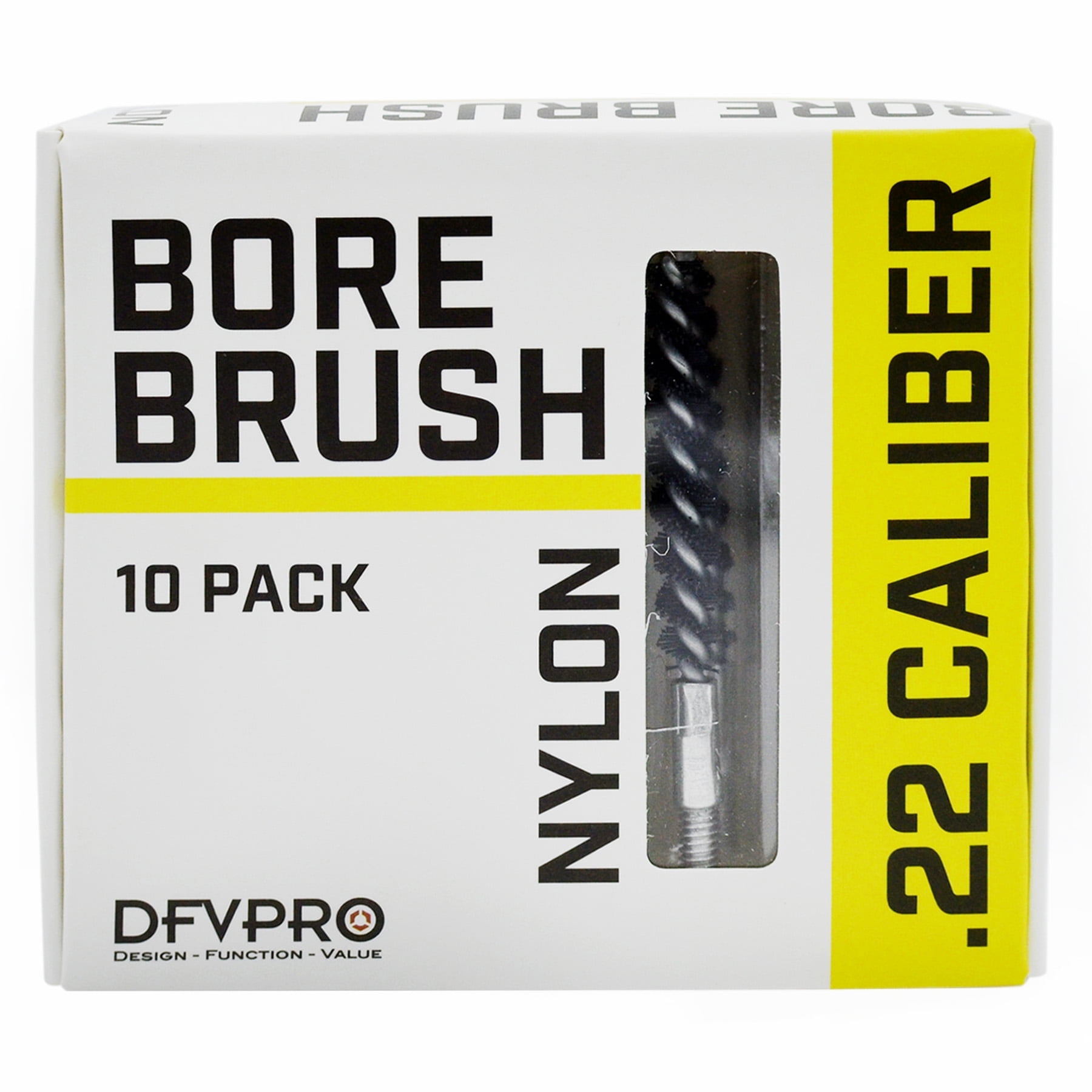 DFVPRO Nylon Bore Brushes, 10 Pack, Gun Cleaning, Fits Standard ...
