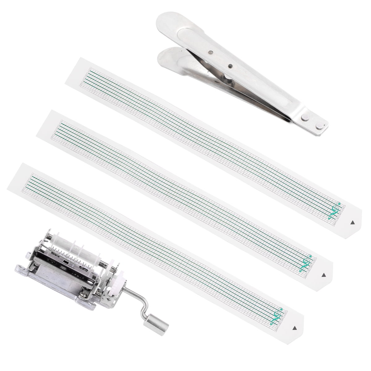 New DIY Tune Hand Crank Mechanical Musical Box with Hole Puncher 15 ...