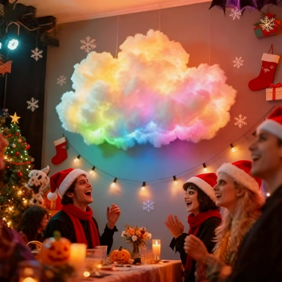 New DIY USB-Powered Thundercloud LED Light Decor, Cloud Lights for ...