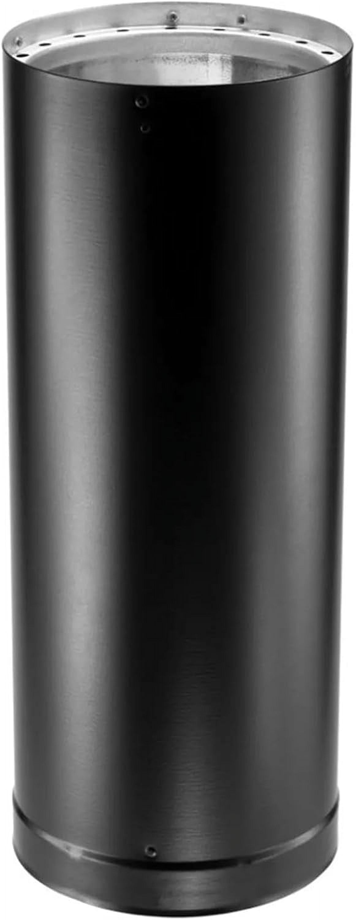 New DVL 6 x 18 Inch Galvanized Steel Double Wall Pipe Connector, Black ...