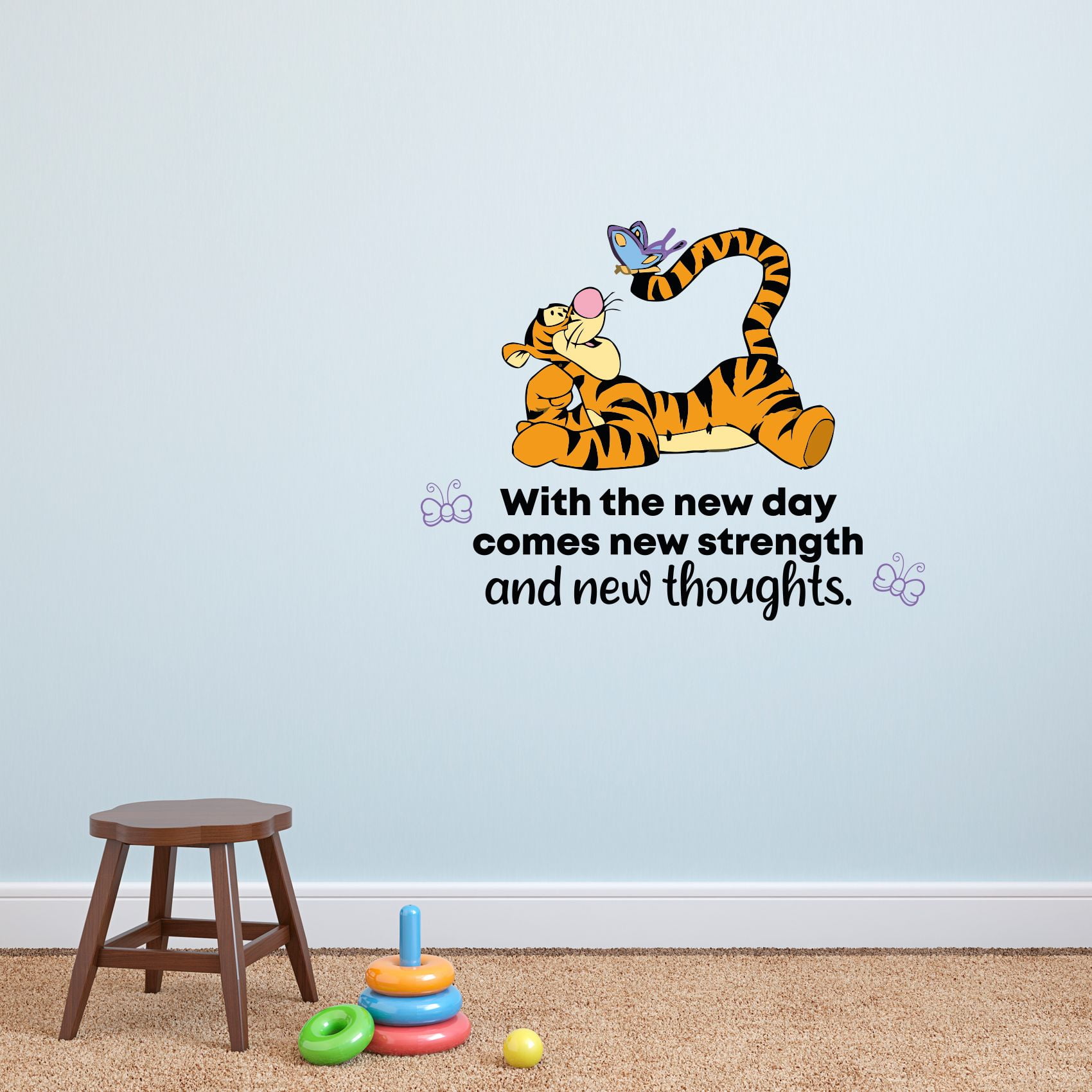 New Day Tigger Pooh Life Quote Cartoon Quotes Decors Wall Sticker Art ...
