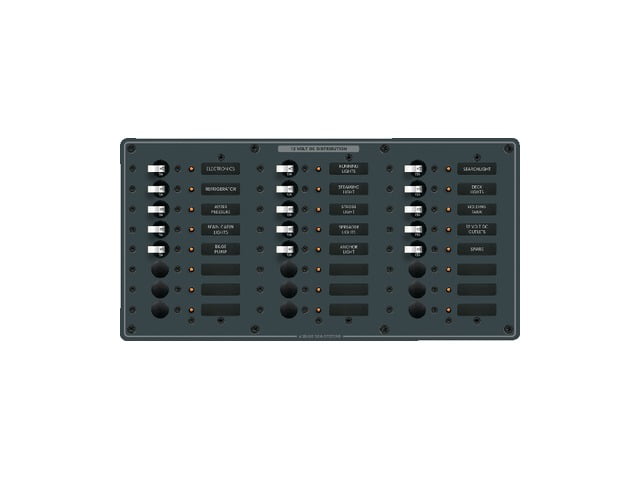 New Dc 24 Position Circuit Breaker Panel blue Sea Systems 8264 15-3/4 ...