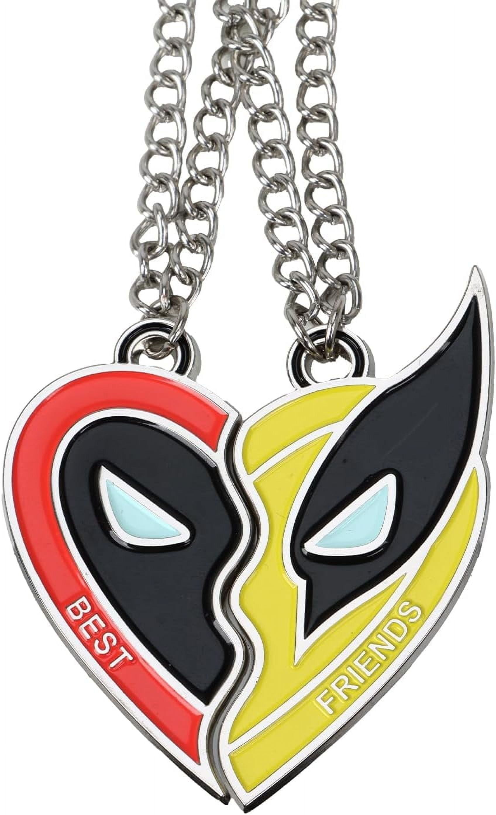 New Deadpool and Wolverine Necklace, Best Friend Heart Pendant Necklace ...