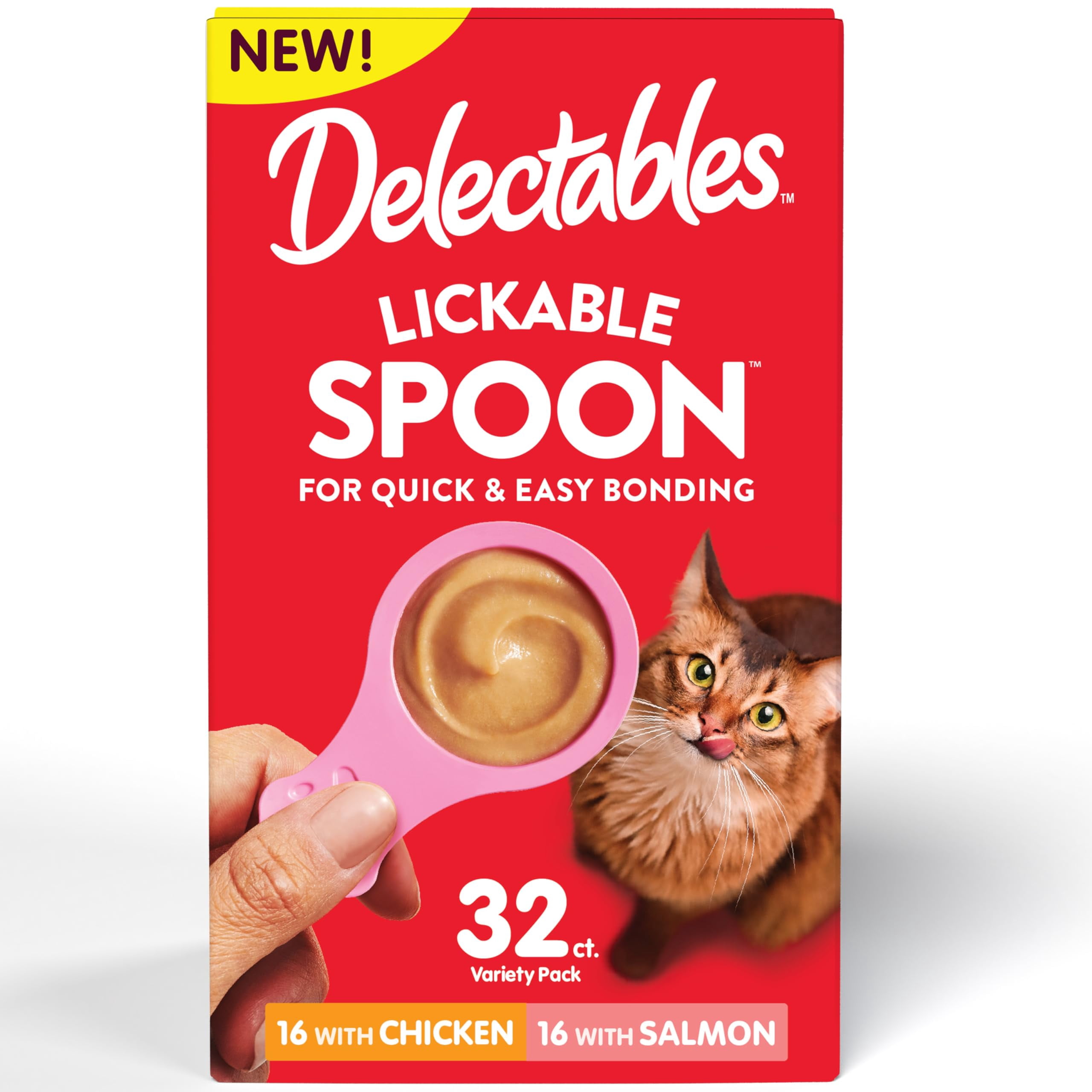 New Delectables Lickable Spoon Interactive Lickable Cat Treats For ...