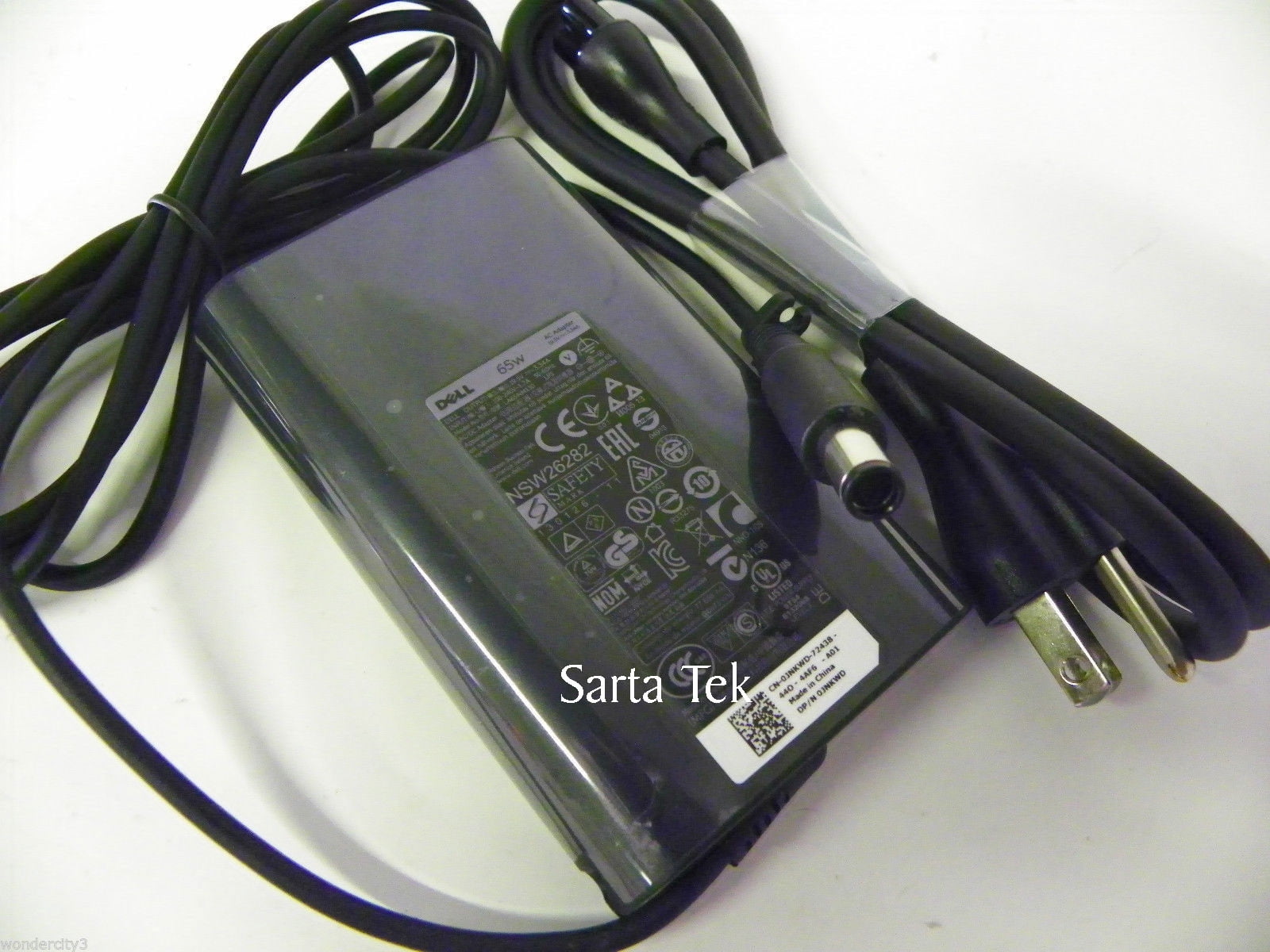New Dell 65W 19.5V LA65NM130 AC Adapter JNKWD, NVV12, 6TFFF, 3F1CN ...